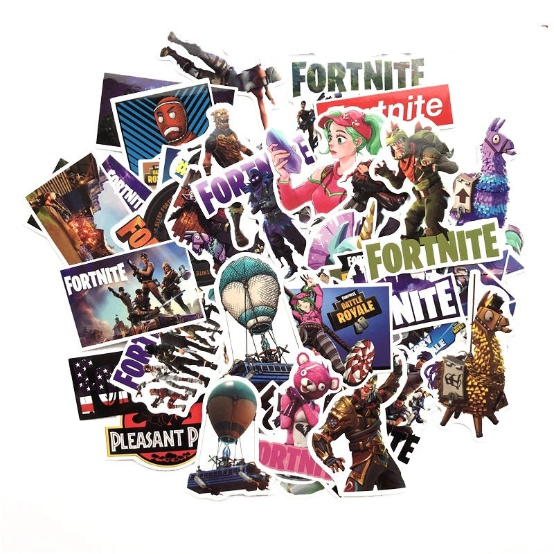 50pcs/lot Game Fortnite Stickers PVC Waterproof Decal Sticker – Abox.nz