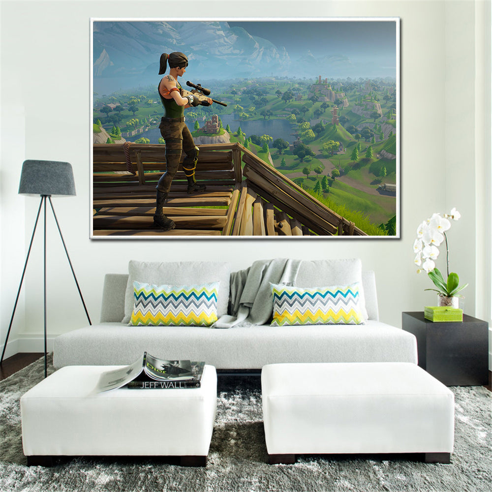 Fortnite Battle Royale Game Poster Paintings on Canvas Wall Picture ...