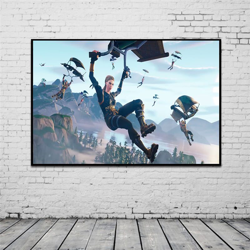 Hot Game Fortnite Battle Royale Poster Canvas Print Wall Decor Painting ...