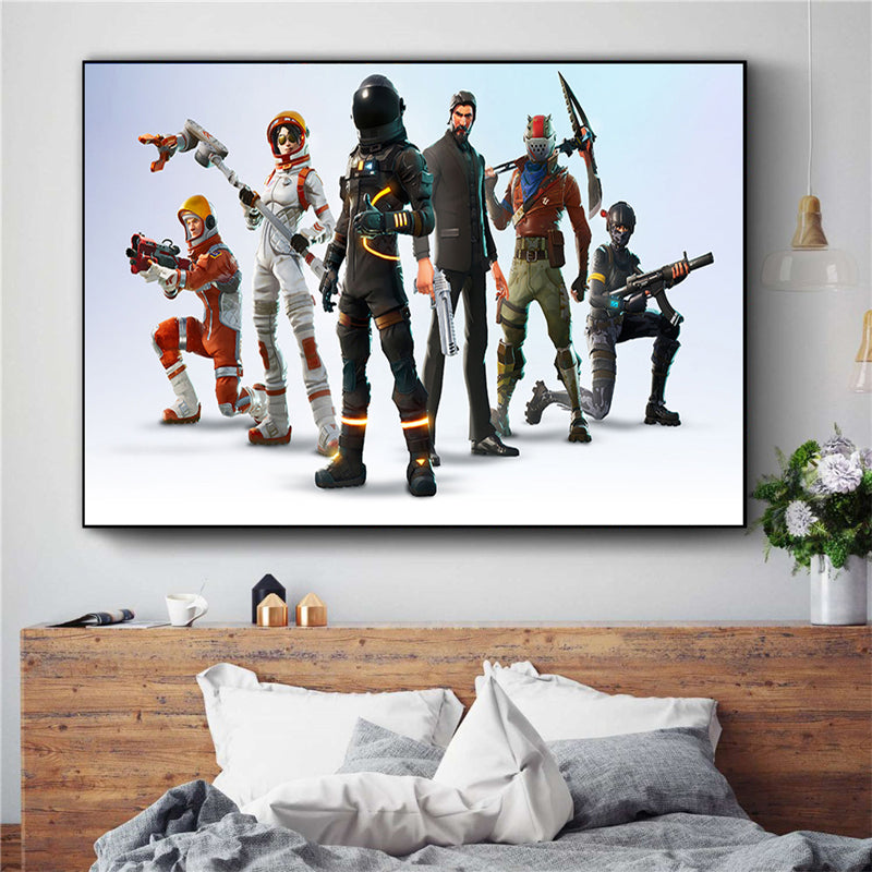 Hot Game Fortnite Battle Royale Poster Canvas Print Wall Decor Painting ...
